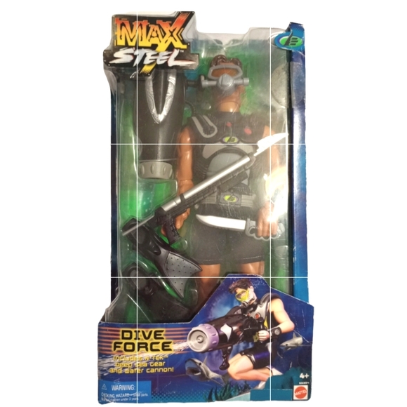 Mattel | Toys | 20 Unboxing Max Steel N Tek Action Figure Dive Force ...